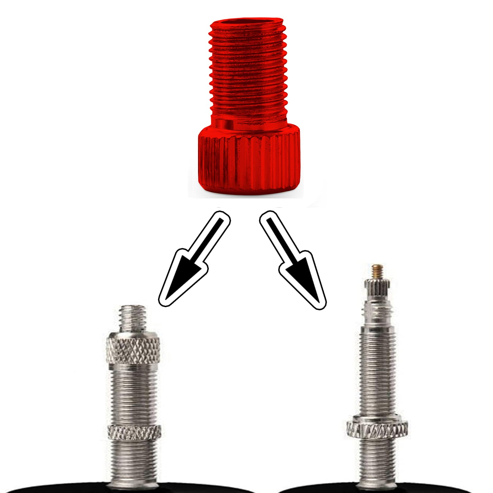 PANSIBY Bicycle Valve Adapter, Bicycle Valve Adapter DV & SV, French ...