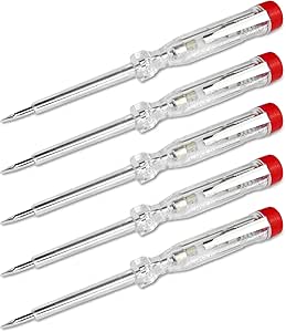 5 x Current Tester | 60 mm | 200-250 V | Screwdriver Phase Tester ...