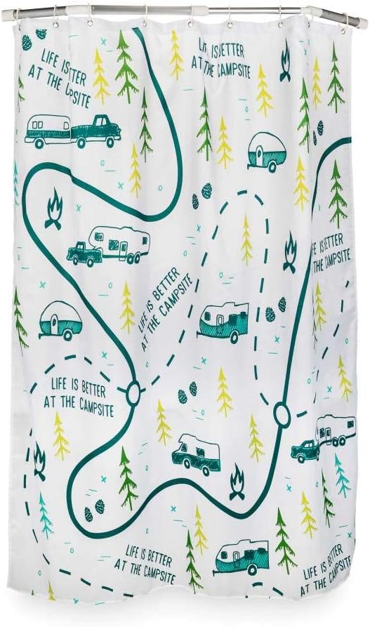 Amazon.com: Shower Curtain Waterproof Bathroom Shower Curtain,Portable ...