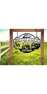 Amazon.com: Custom Farmhouse Farm Sign, Metal Barn Sign, Ranch Sign ...