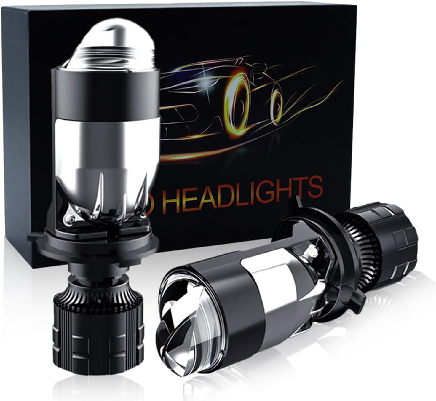 Amazon.com: CHOPDARK H4 H19 9003 HB2 HS1 LED Bulb Mini Projector Lens for Left-Hand Drive ...