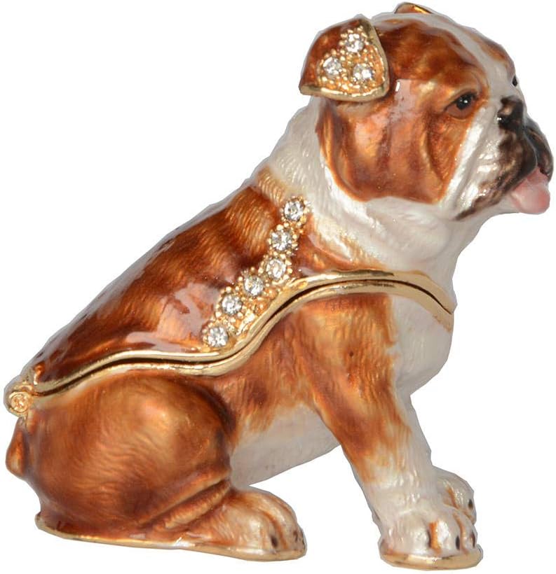 Amazon.com: GHDUY Enameled Pewter Ornament Crystal Bejeweled Bulldog ...