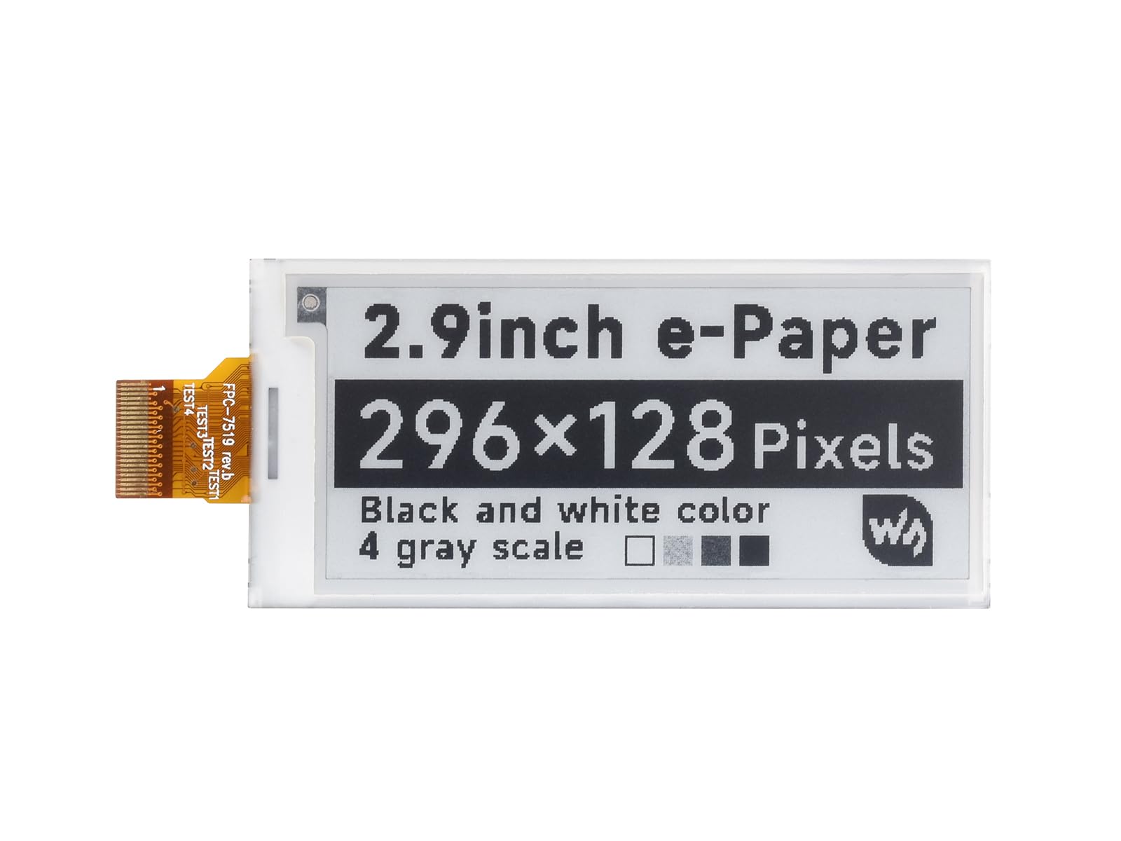 Waveshare 2.9 Inch E-Paper Raw Display Panel 296x128 Resolution 3.3V E ...
