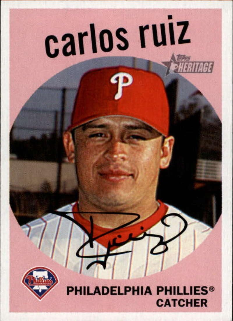 Amazon.com: 2008 Topps Heritage #101 Carlos Ruiz Phillies ...