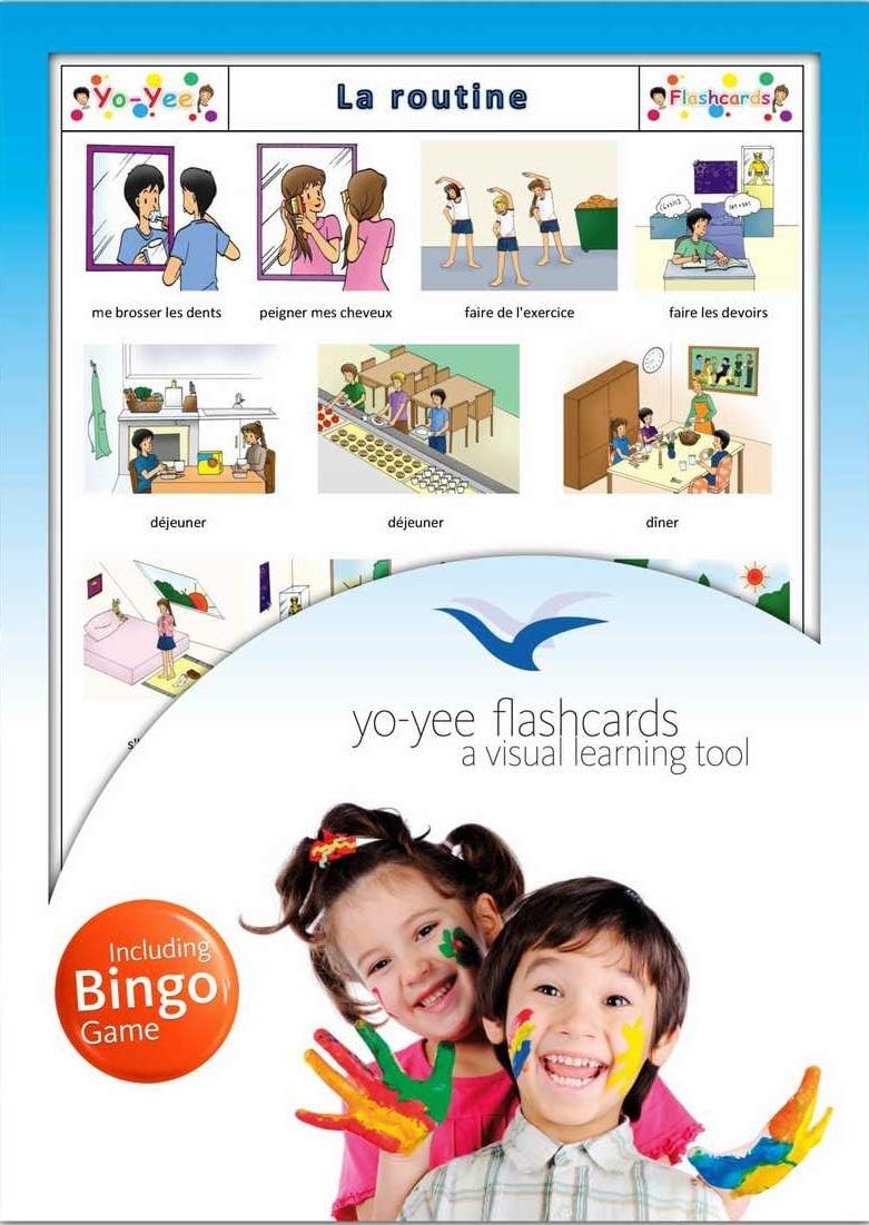 Amazon.com: Daily Routines Flashcards in French Language - Flash Cards ...
