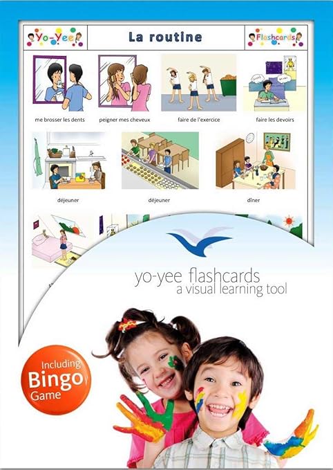 Amazon.com: Daily Routines Flashcards in French Language - Flash Cards ...