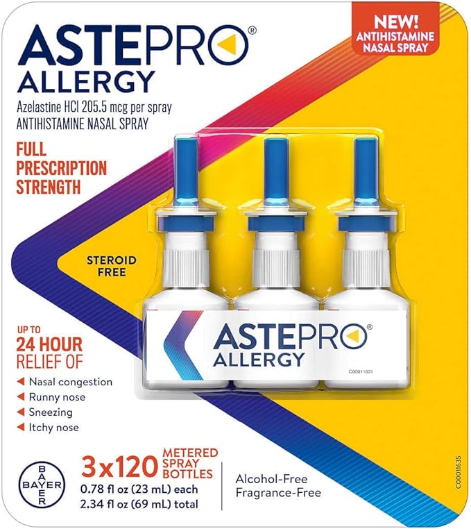 Amazon.com: Astepro Adult Nasal Spray, 120 ml (Pack of 3) : Health ...