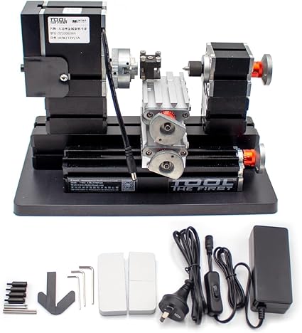 Mini DIY Machine High Power Mini Metal Rotating Lathe Machine DIY CNC ...