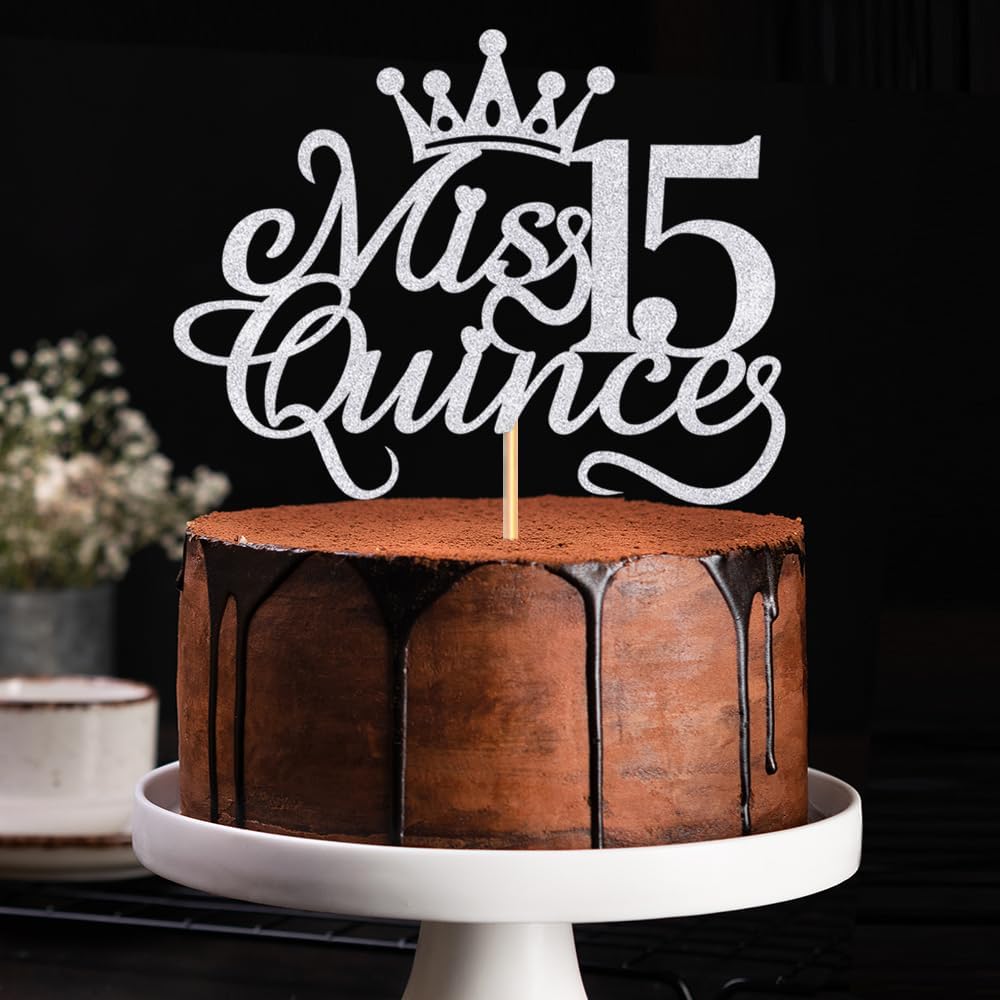 Mis Quince 15 Cake Topper-Happy 15th Birthday Decorations-Hello 15 ...
