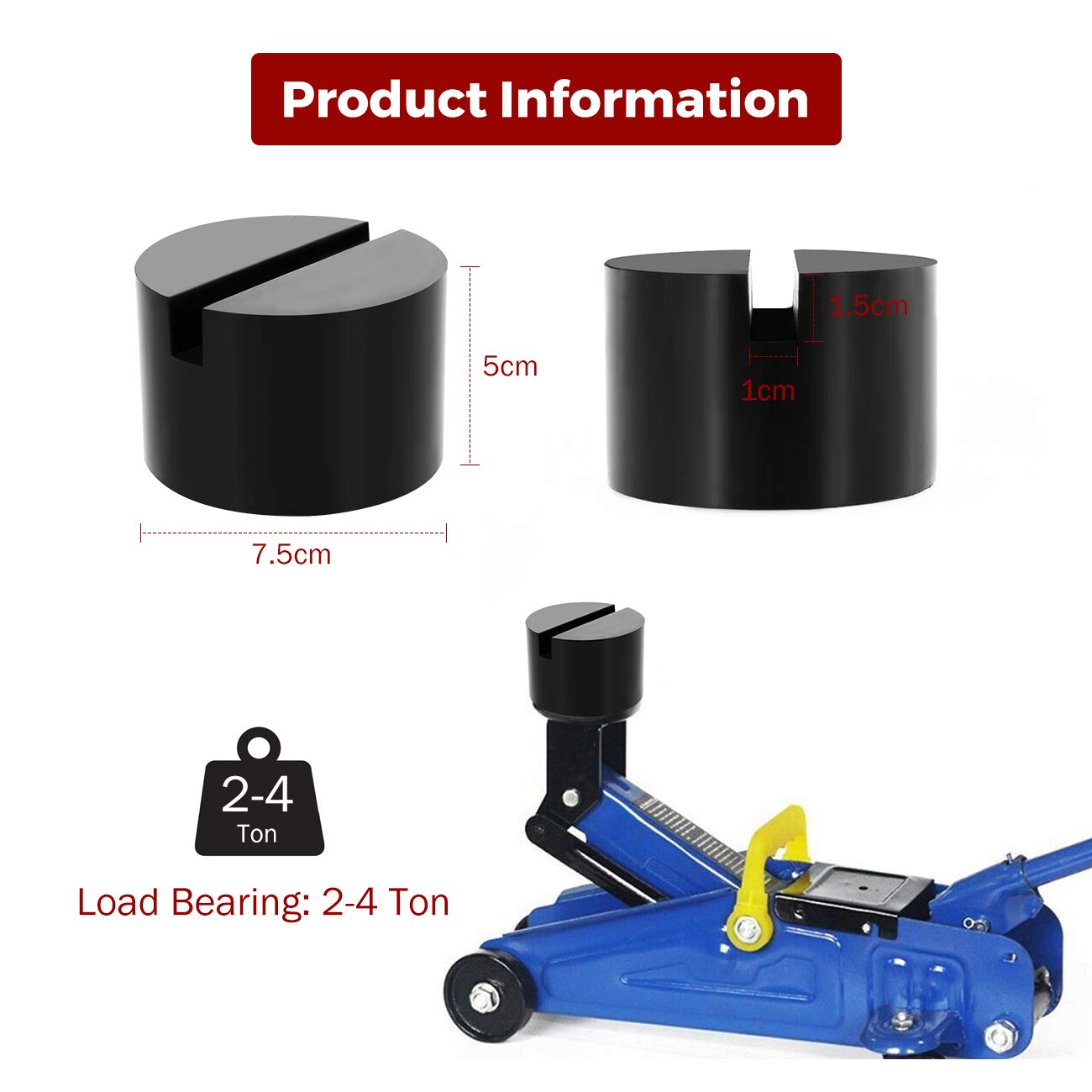 Snapklik.com : Partol Floor Jack Pad Universal Rubber Jack Pad Adapter ...