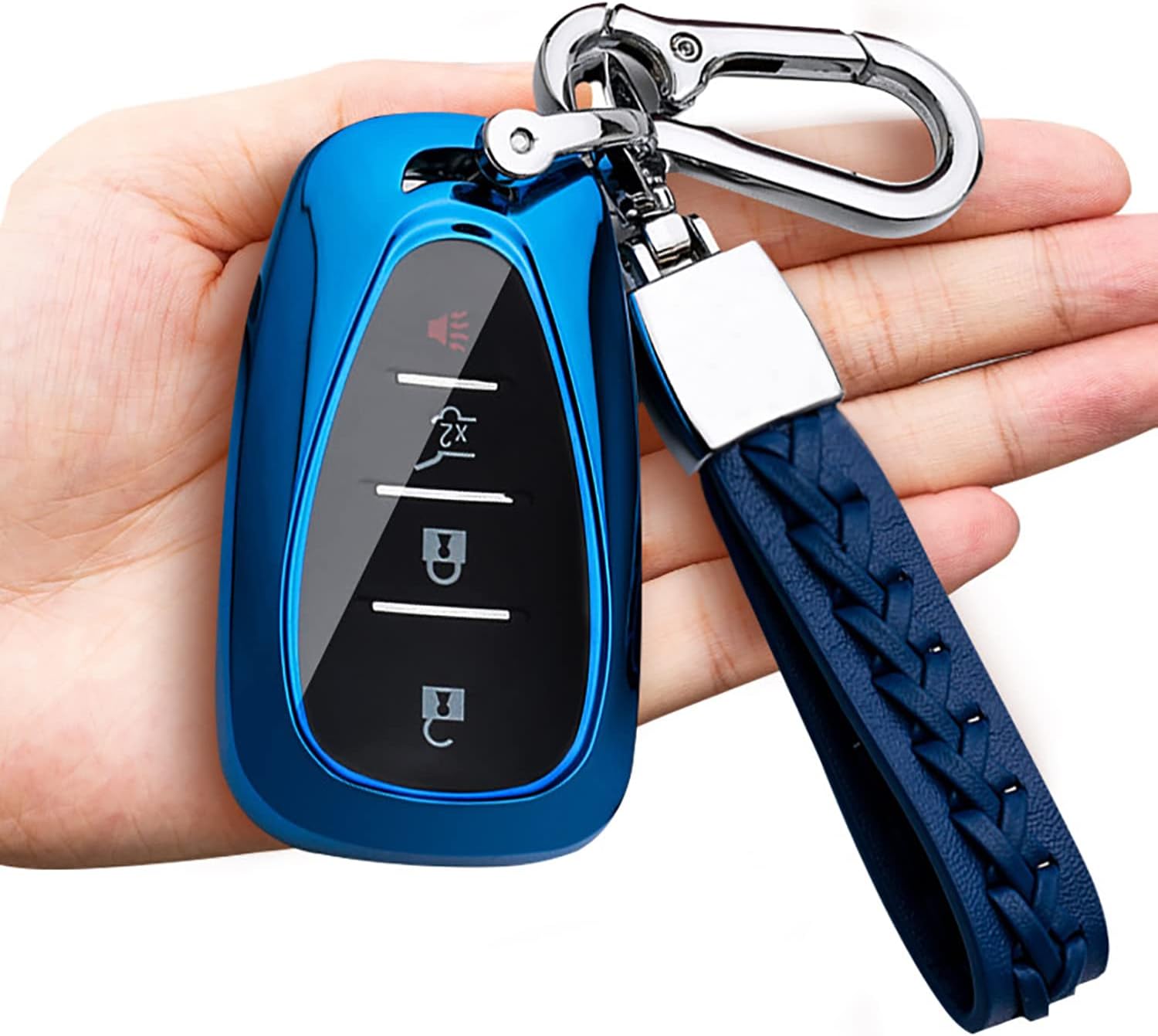 Amazon.com: Btopars 2pcs 4 Button Smart Key Fob Silicone Rubber Case ...