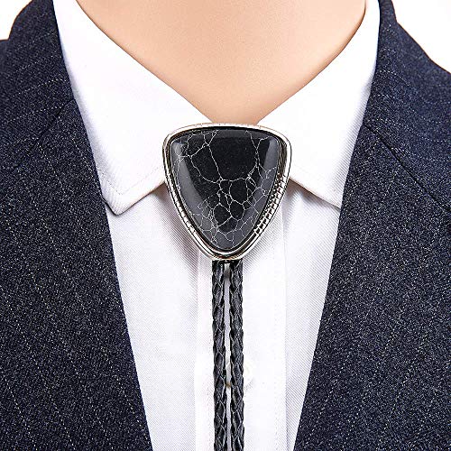 Snapklik.com : Triangle Nature Agate Shape Bolo Tie Western Cowboy ...