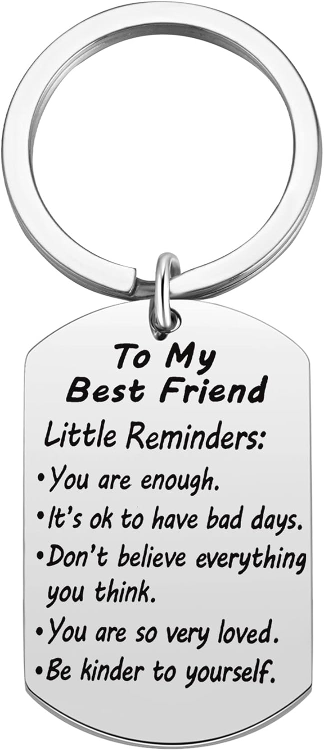 Amazon.com: To My Best Friend Little Reminders Keychain, Mental Health ...