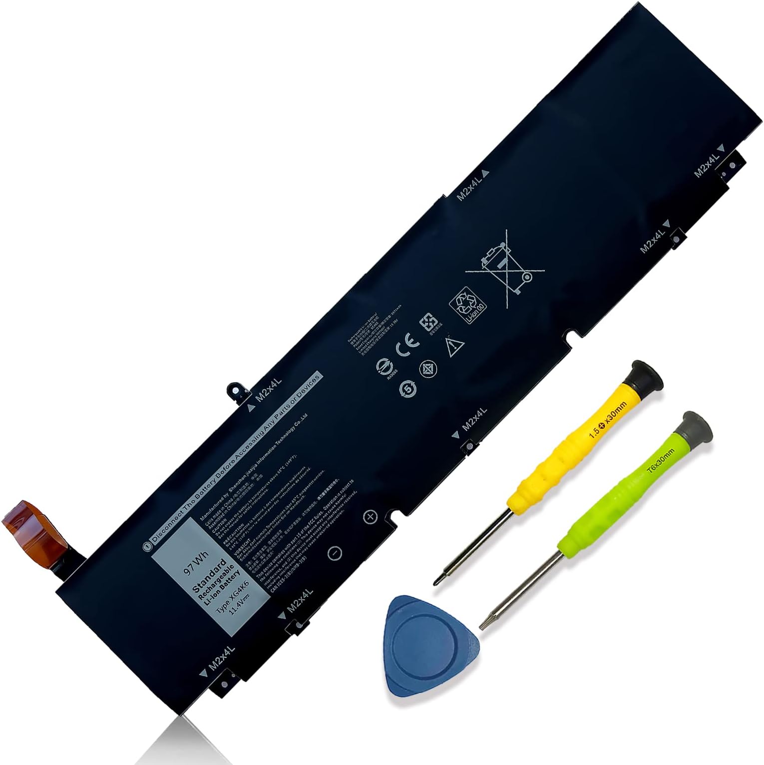 Amazon.com: Mobik XG4K6 97Wh 6-Cell Laptop Battery Compatible with dell ...