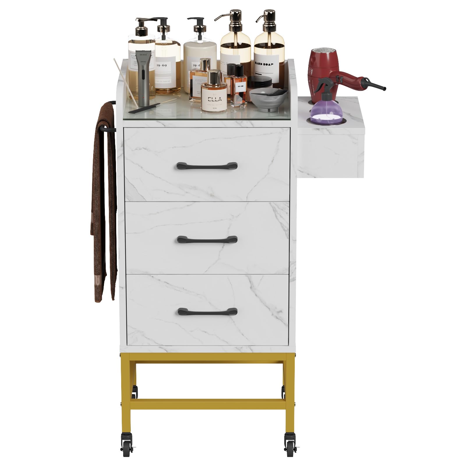 Amazon.com: Kikihuose Salon Storage Trolley Cart, Rolling Barber ...