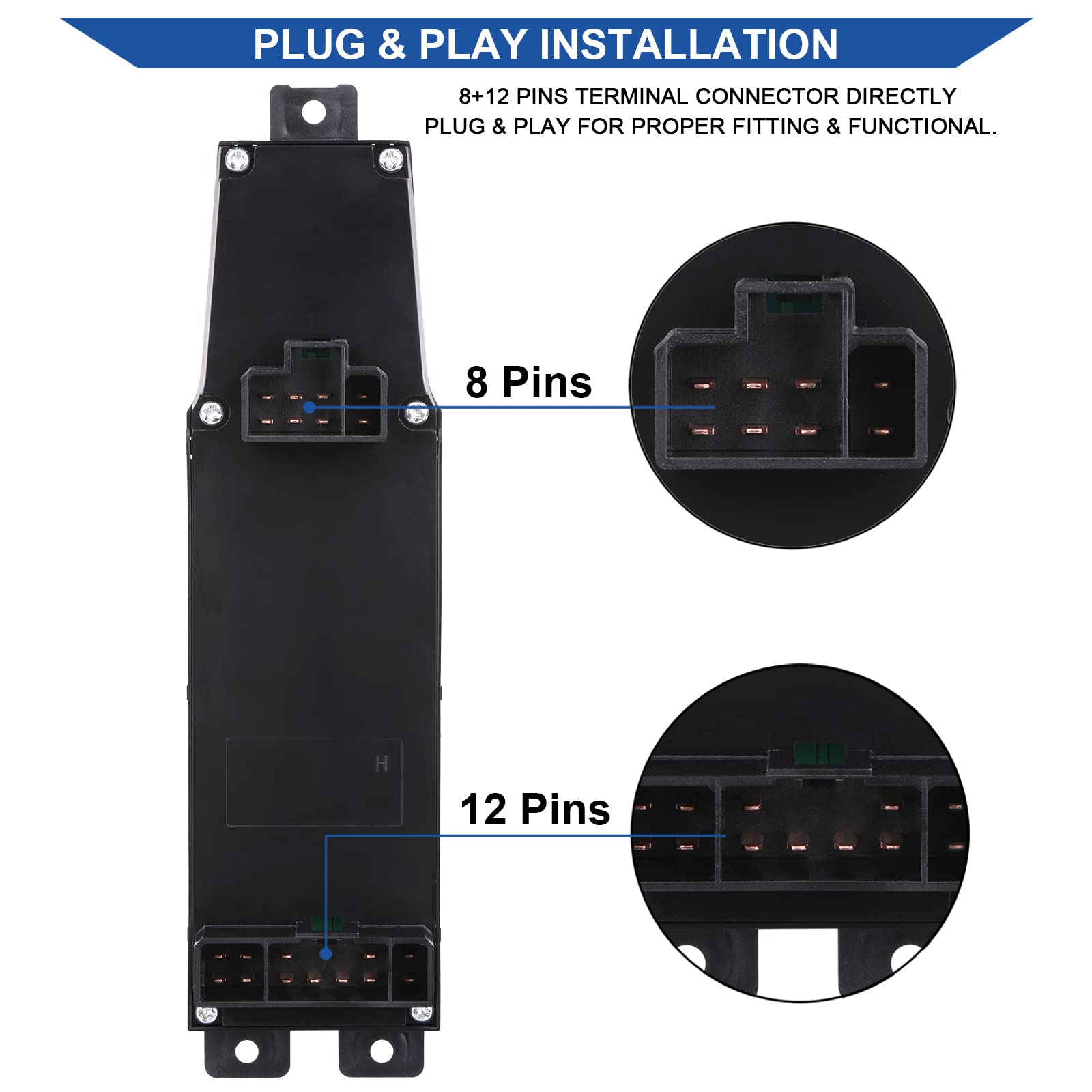 Snapklik.com : Obaee Power Window Control Switch Button&Bezel(Driver ...