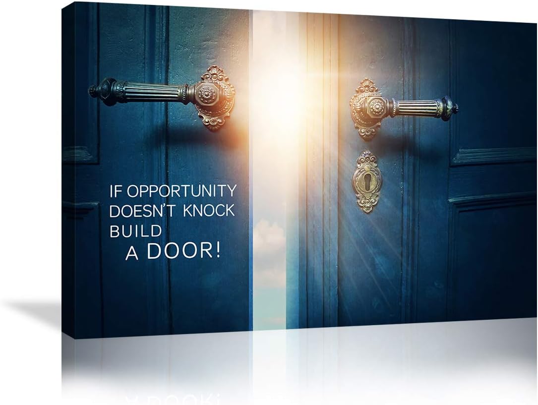 Amazon.com: Motivational Wall Art Canvas Modern If Opportunity Doesn't ...
