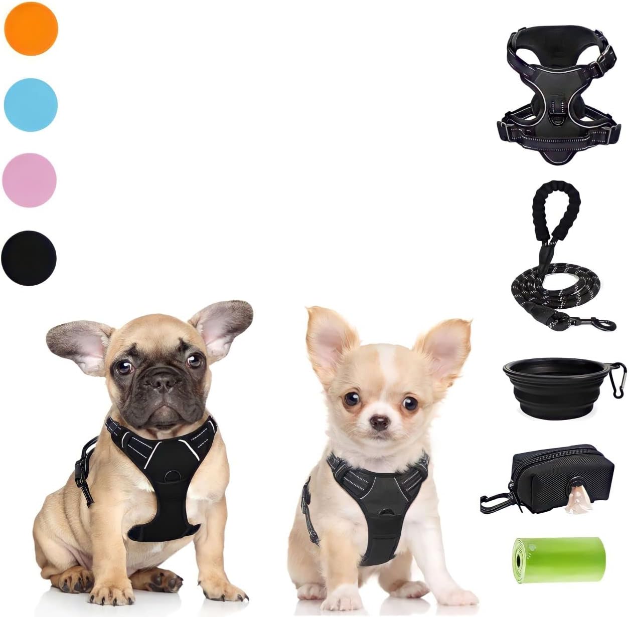 Amazon.com : PAWZA Reflective Step in Fully Adjustable Dog Harness Vest ...