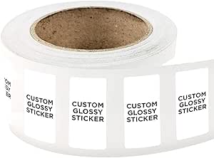Oliver's Labels 500 Rectangle Shape Custom Glossy Roll Stickers 2" x 4 ...