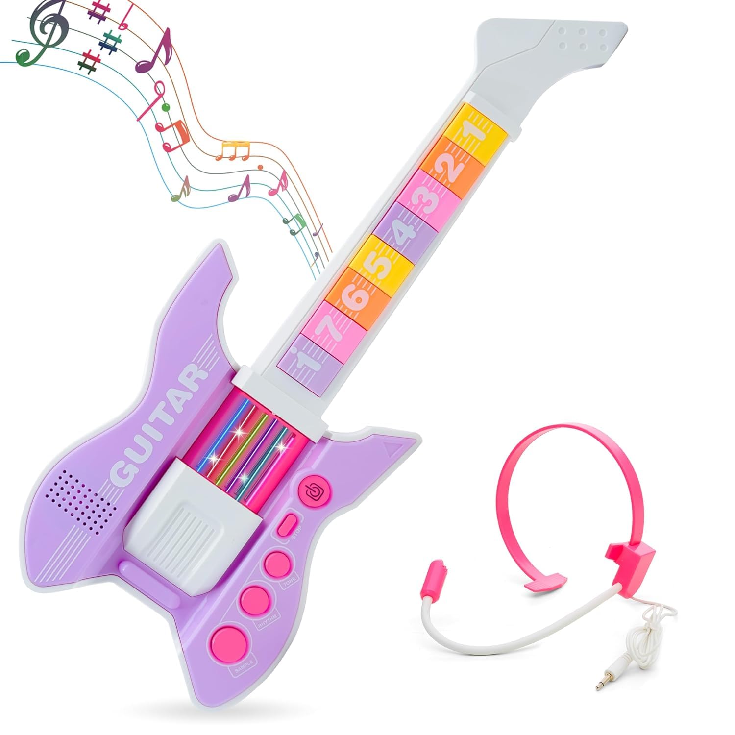 Buy Pampam Toys Electronic Guitar for Kids, Musical Instrument with ...