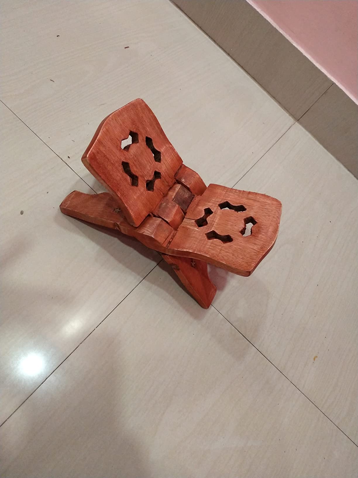 Handmade & Handcraft Wooden Book Holder Display Stand Folding Religious ...