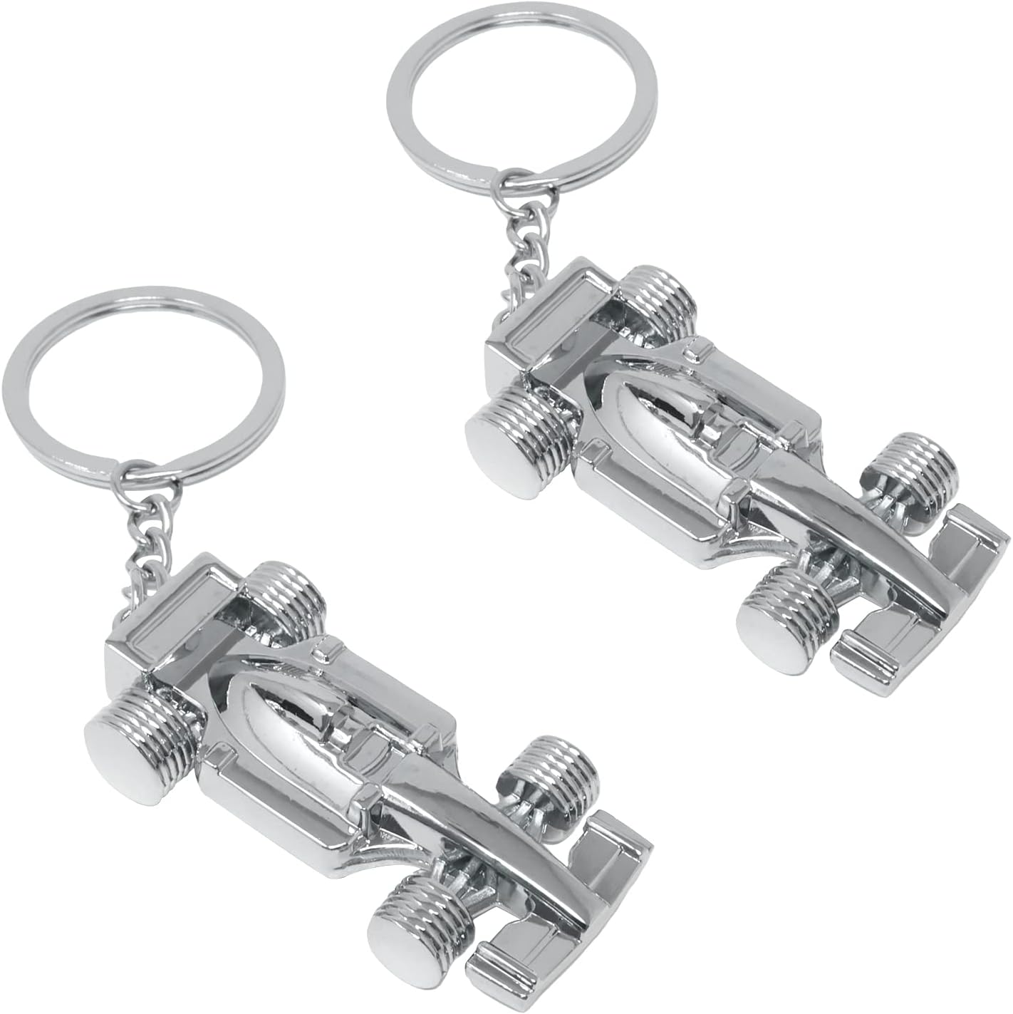 Honbay 2PCS Alloy Race Car Keychains Driver Car Model Key Rings Keyfob ...