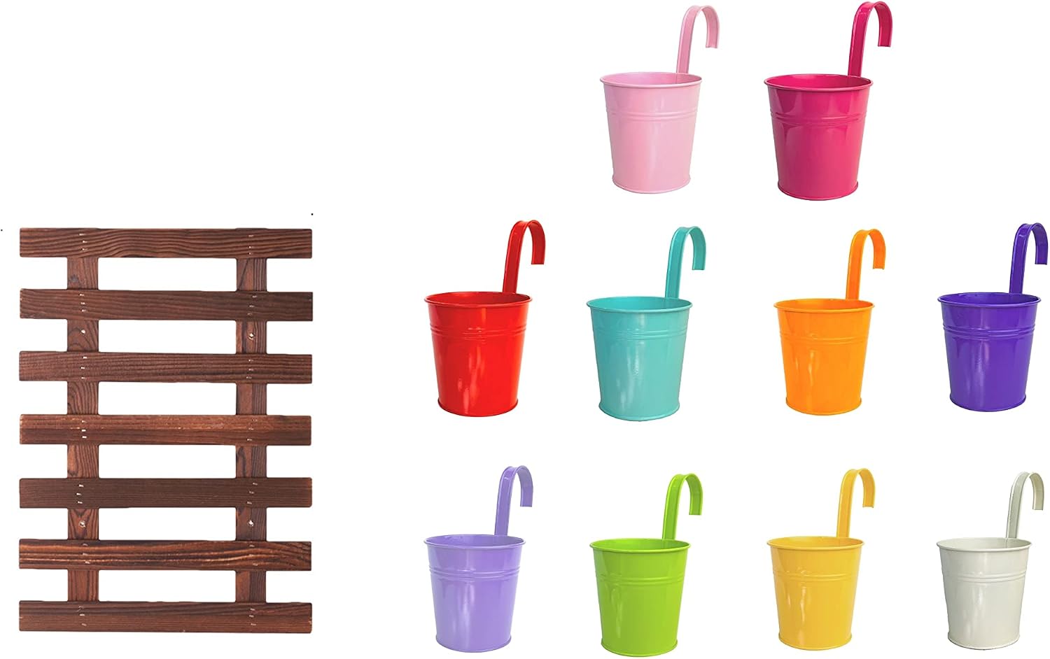 Amazon.com: ShopLaLa Bundle - 4 Inch Colored Metal Pots x 10 Pack+ 1 ...