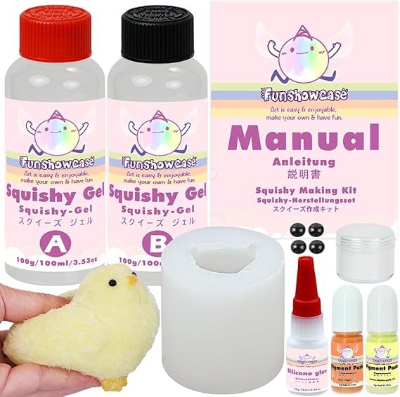 Amazon.com: FUNSHOWCASE Taba Squishy Maker Big Chick Silicone Mold+Gel ...