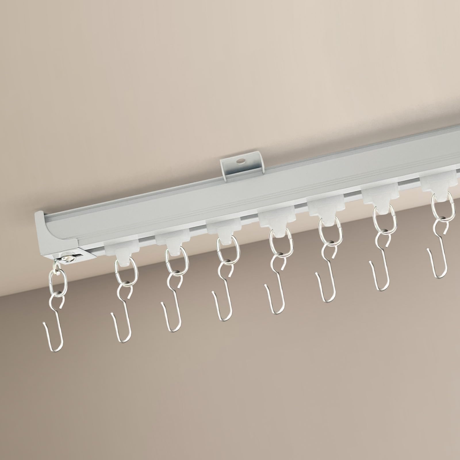 Amazon.com: Hoeflife Ceiling Curtain Track, Curtain Track Ceiling Mount ...