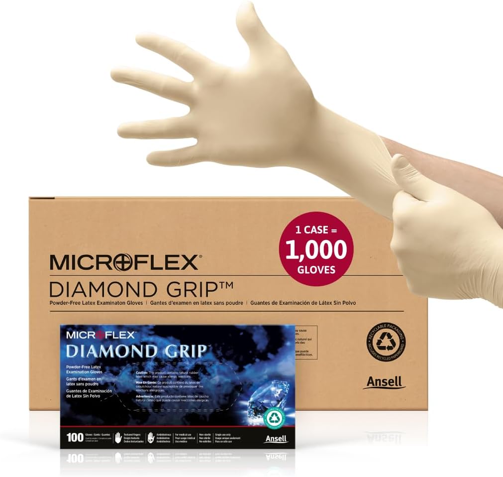 Amazon.com: Diamond Grip Latex Glove (100 Count) Size: Medium : Health ...