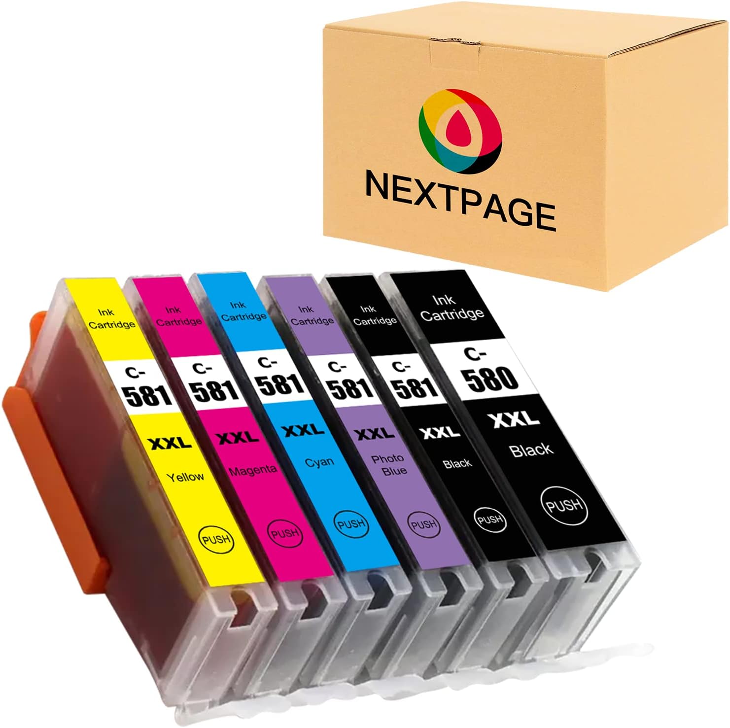 realpaper Bundle 5 Originale Canon Setup Druckerpatronen PGI-580/ CLI ...