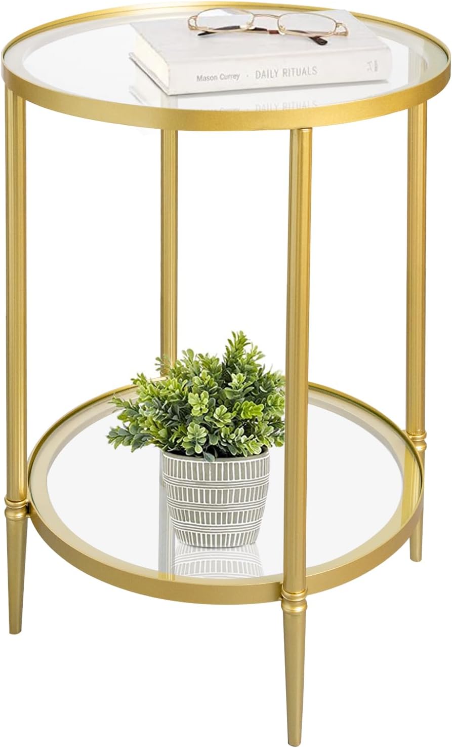 Amazon.com: Sauder International Lux Round Side Table, L: 22.01" x W ...