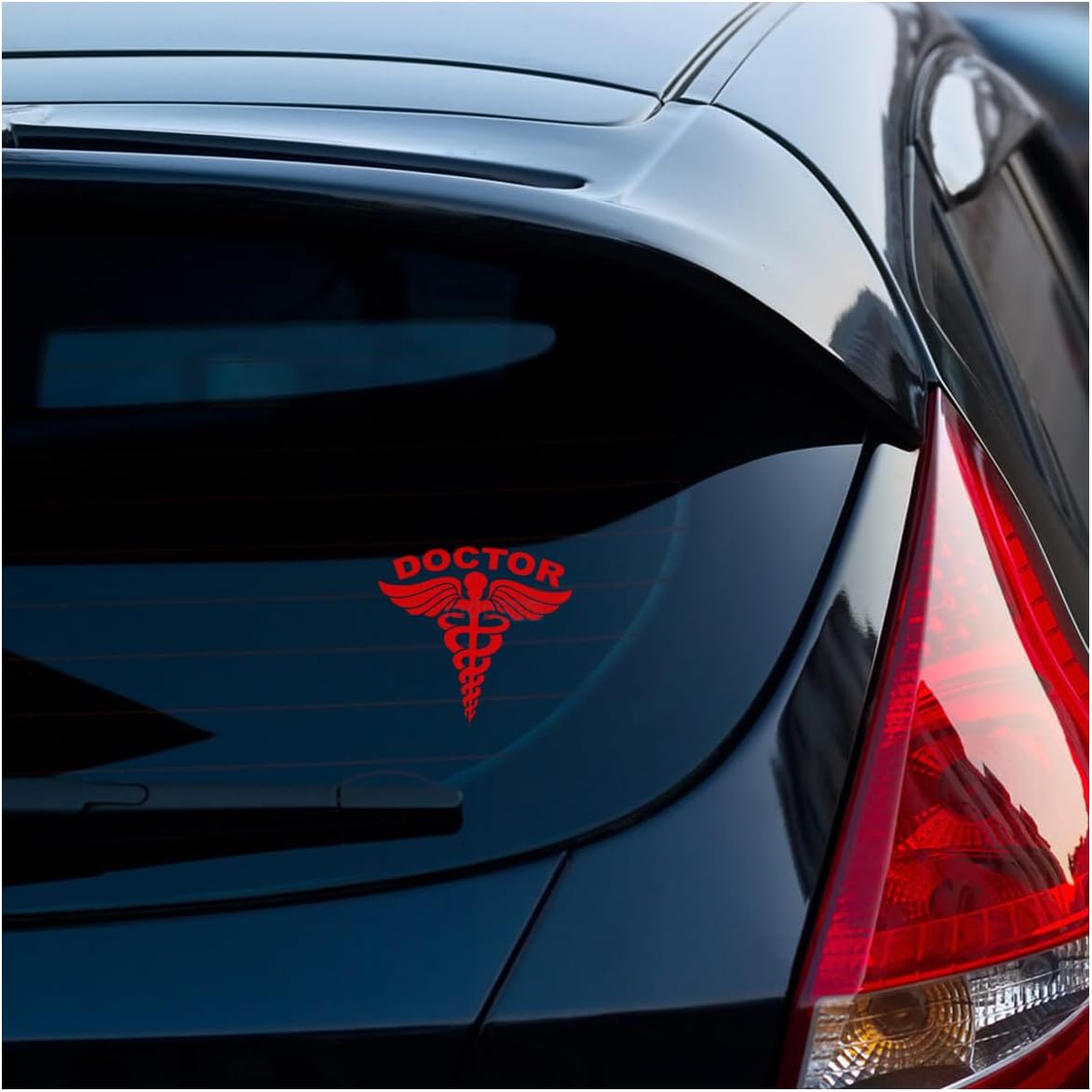 indnone® Doctor Logo Car Glass Inside Sticker for Car Sticker Stylish ...