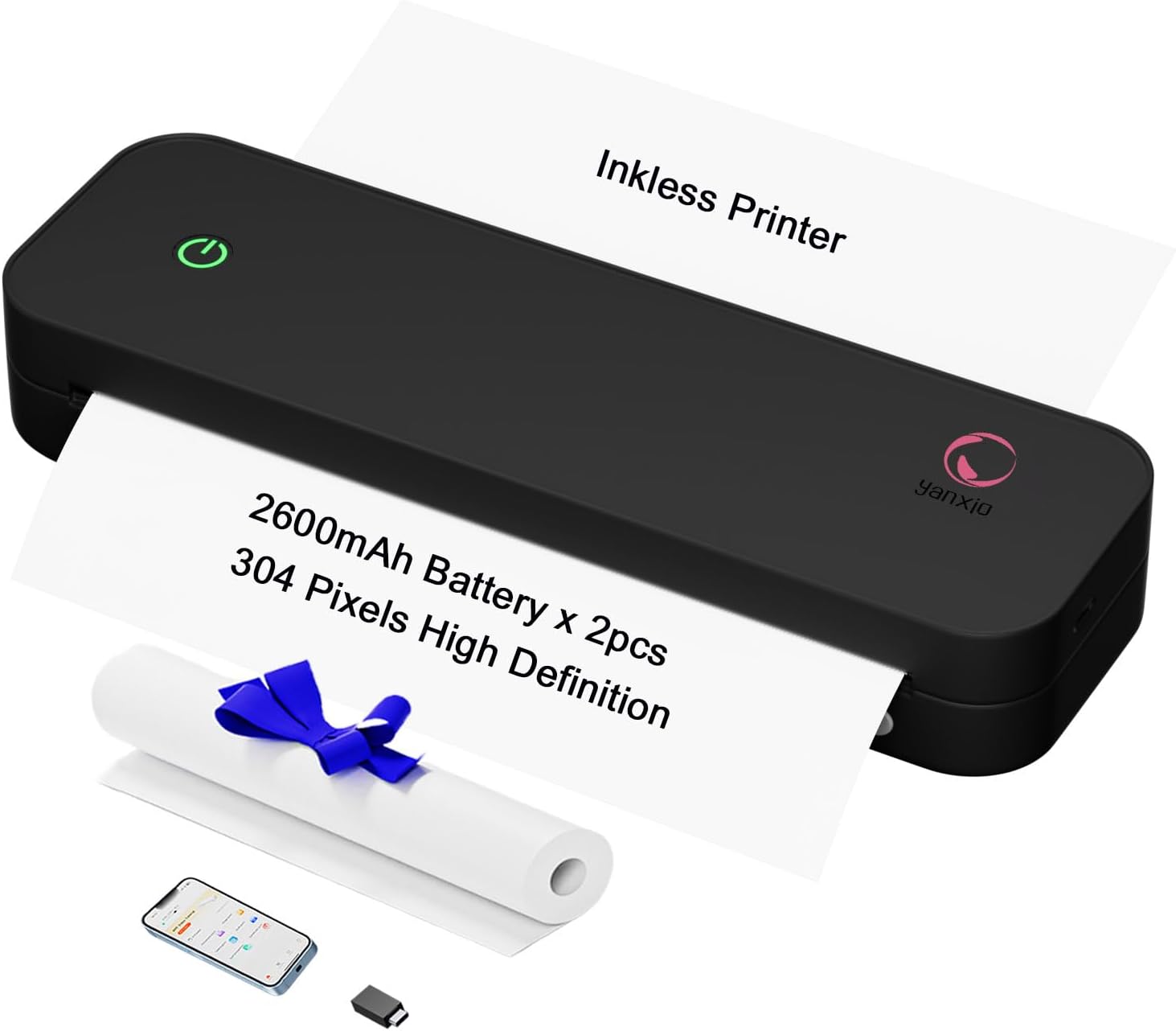 Amazon.com: YUEBBB Portable Printer, Portable Printers Wireless for ...