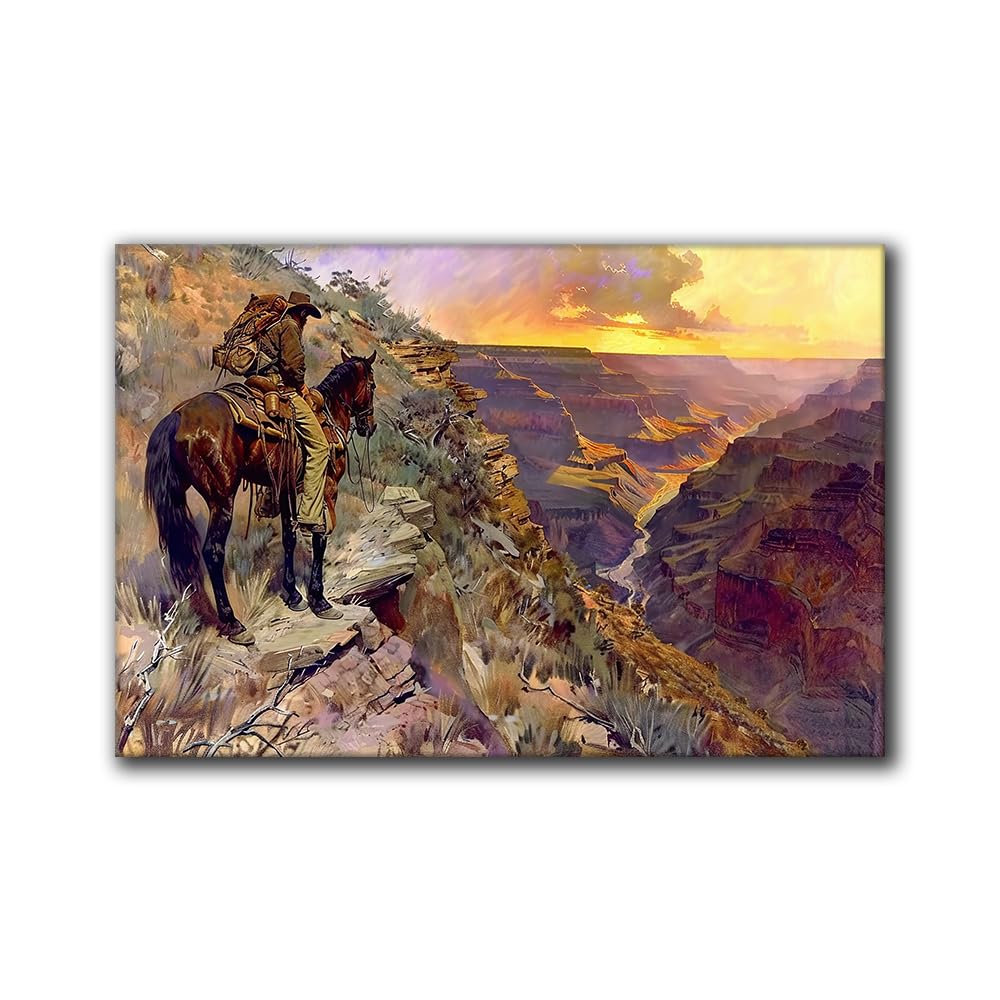 Amazon.com: MUZHINING Western Cowboy Wall Art, Wild West Canvas ...