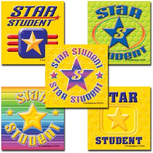 Amazon.com: Assorted Star Student Stickers - 100 Per Pack : Toys & Games