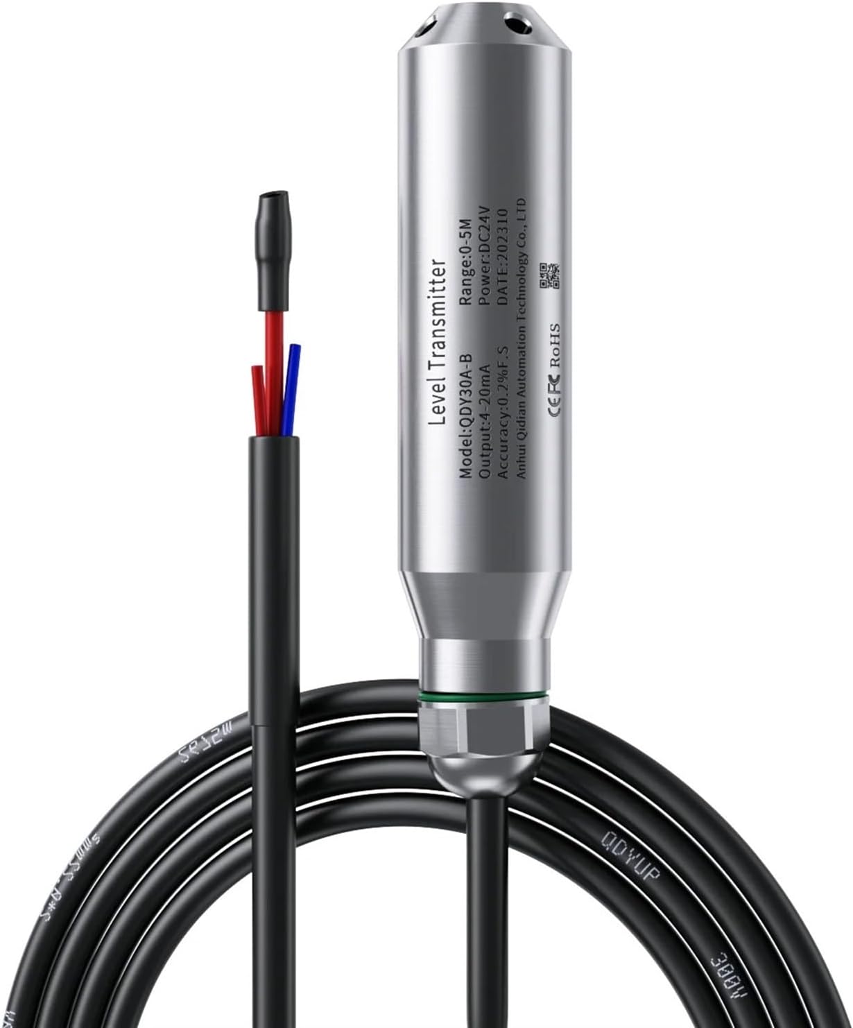 Amazon.com: OLDAJNGK Water Level Sensor 4-20mA Liquid Level Sensor 0-5m 0-10V RS485 Water Liquid ...