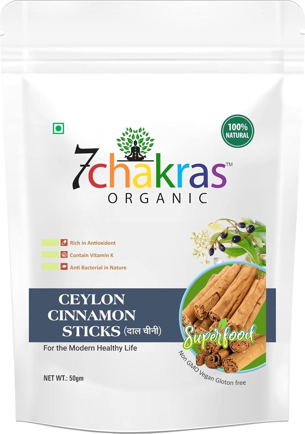 7 chakras ORGANIC Srilankan Ceylon Cinnamon Sticks (50g)- Genuine ...