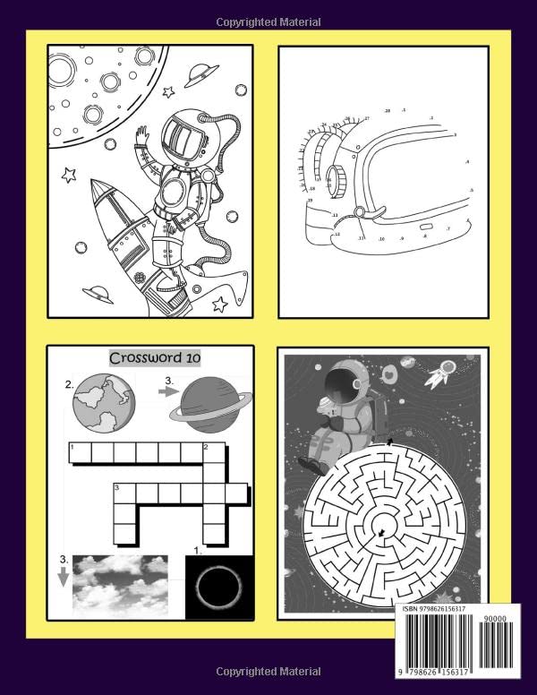 Space Activity Book for Kids Ages 4-8: Outer Space Coloring with ...