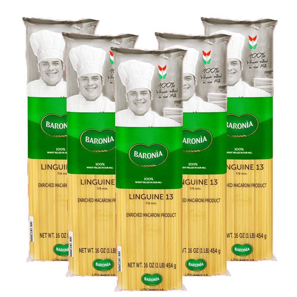 Amazon.com: Awesome 5 Pack 100% IMPORTED ITALIAN LINGUINE 5 lb combined ...