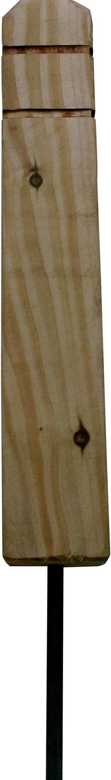 5 x 12 inch (30cm) Timber Reflective Keep Off Grass Verge Posts Push in ...