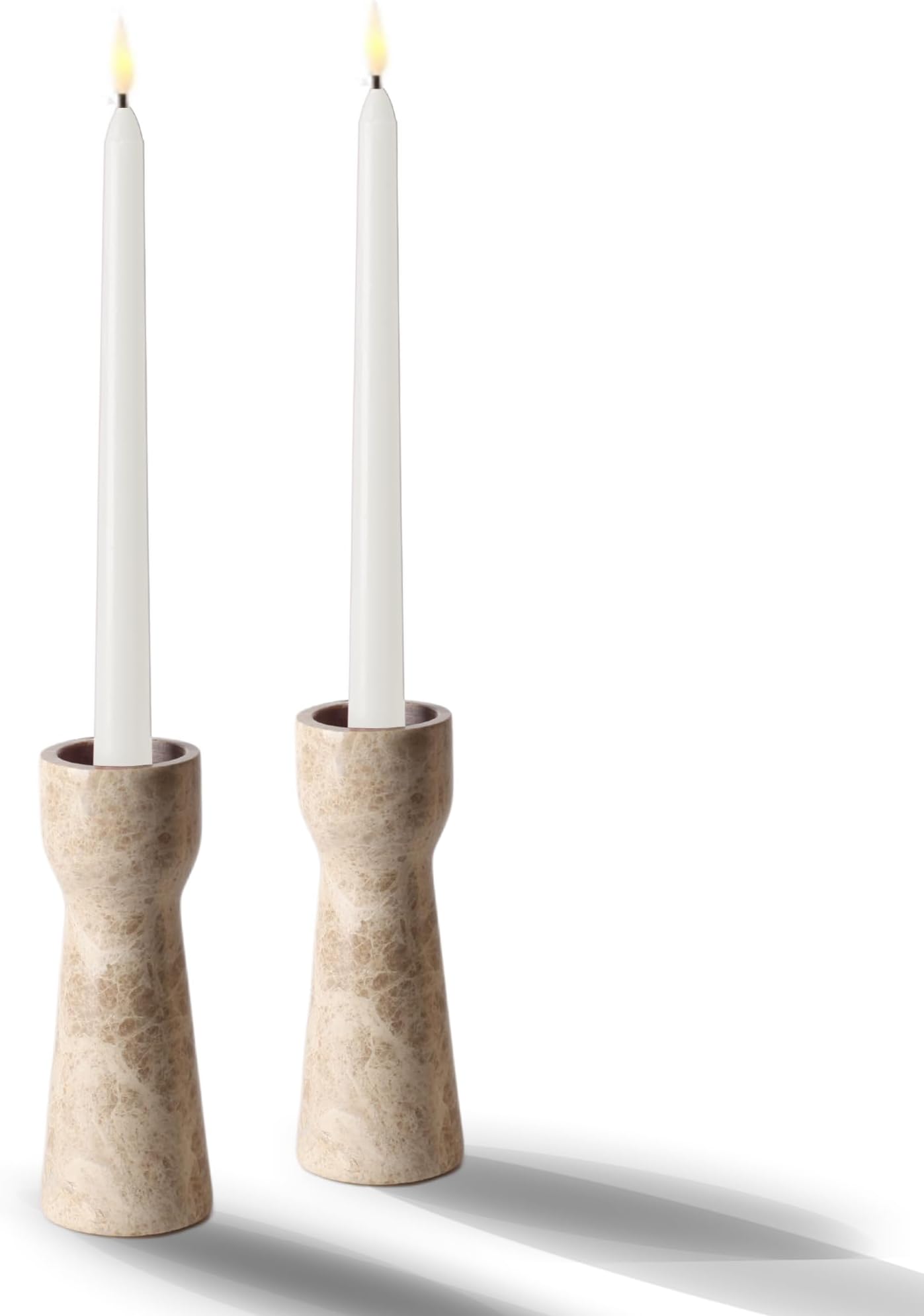 Amazon.com: Bloomingville Modern Marble Taper Candle Holders, Set of 6 ...