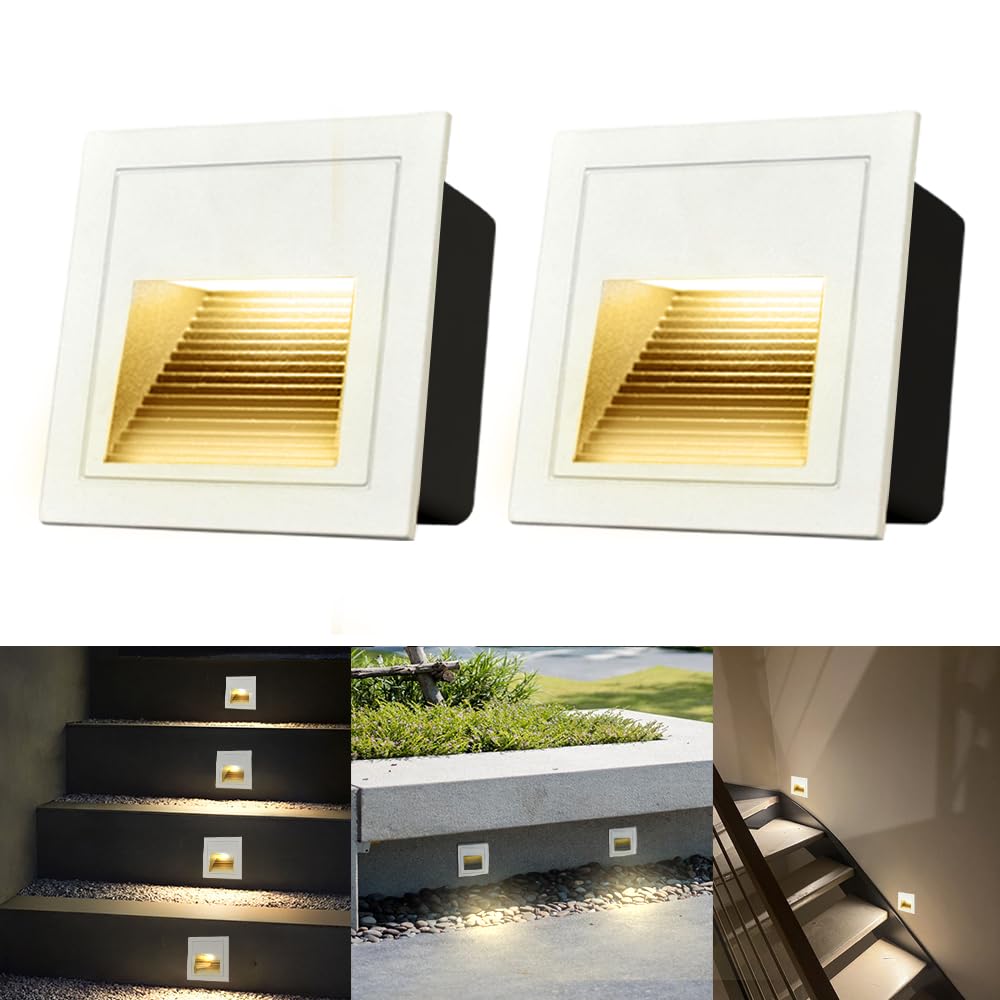 Indoor Led Stair Step Lights 3W LED Square Recessed Indoor Stair Step