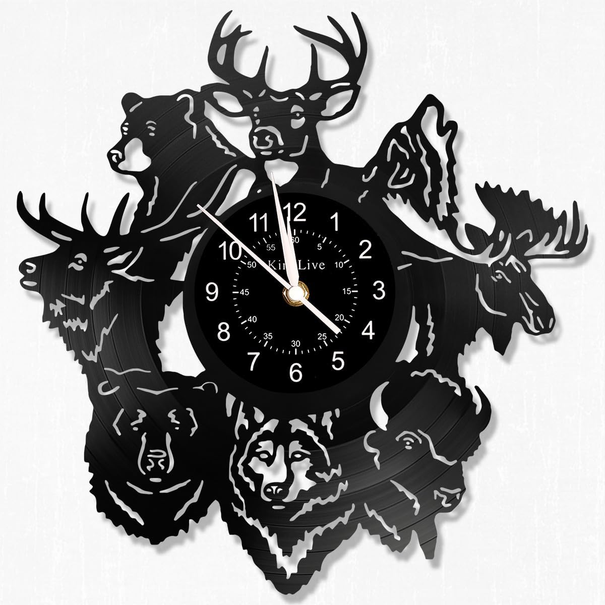 Amazon.com: BLACK FOREST DECOR Faux Antler Wall Clock : Home & Kitchen