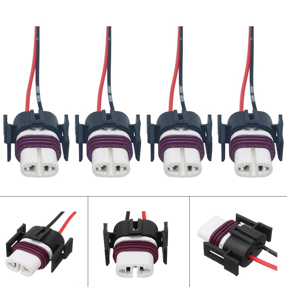 Snapklik.com : 4-Pack Ceramic H11 H8 880 881 Female Wire Harness ...