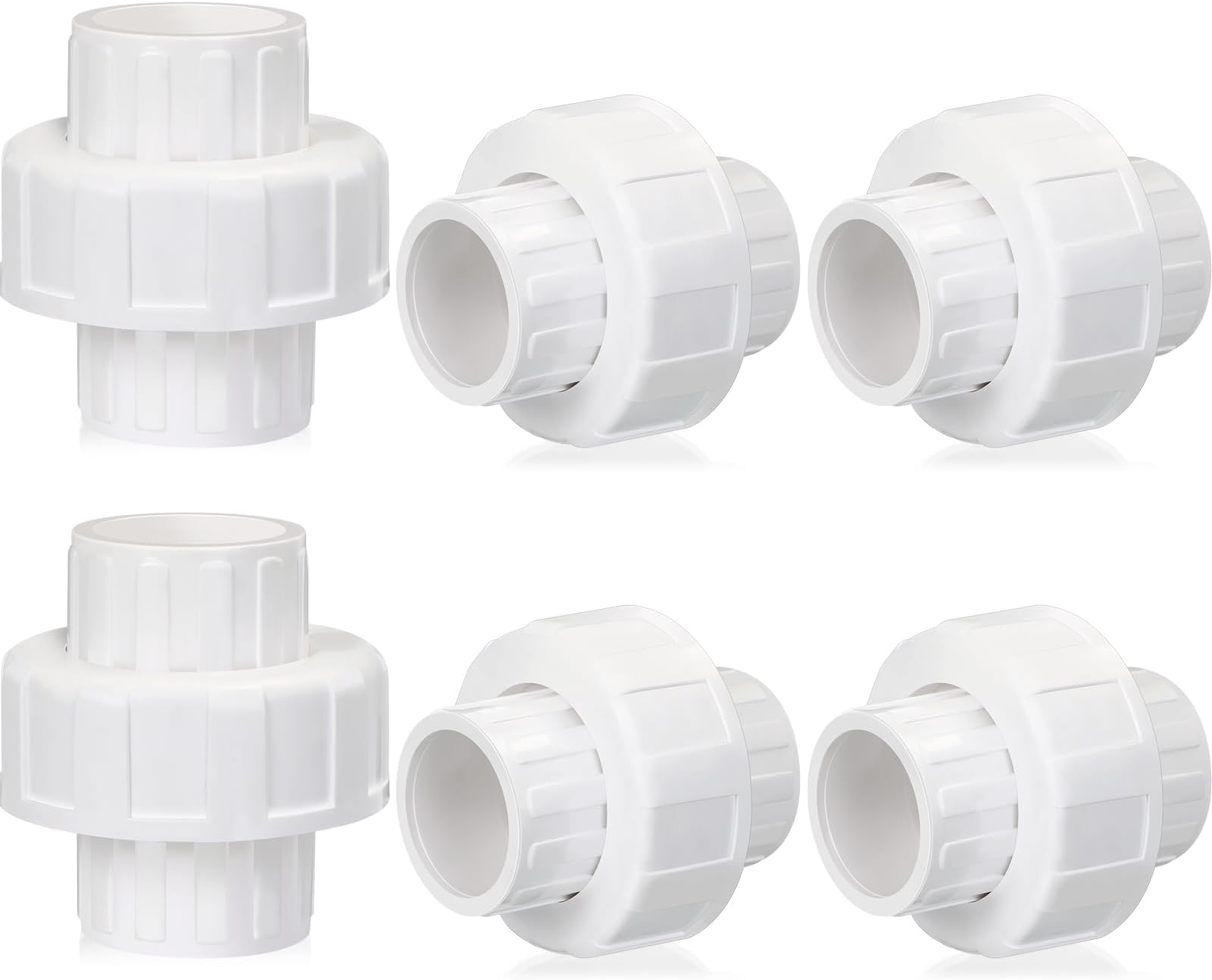 Amazon.com: Pangda 6 Pcs PVC Union Coupling Pipe Fitting PVC Slip Union ...