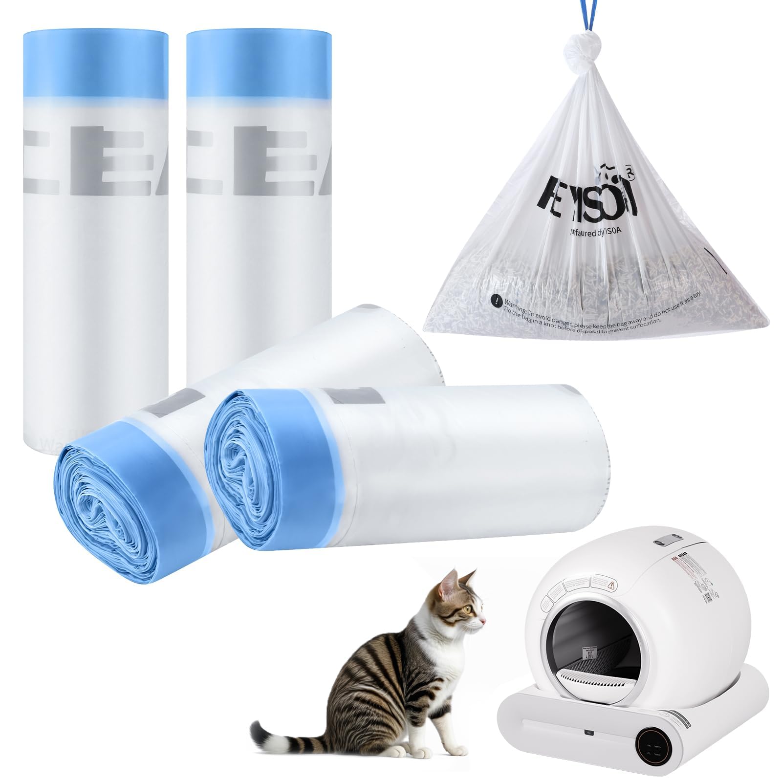 Amazon.com: Compatible Self-Cleaning Litter Box Liners - 80 Pack, 18x20 ...