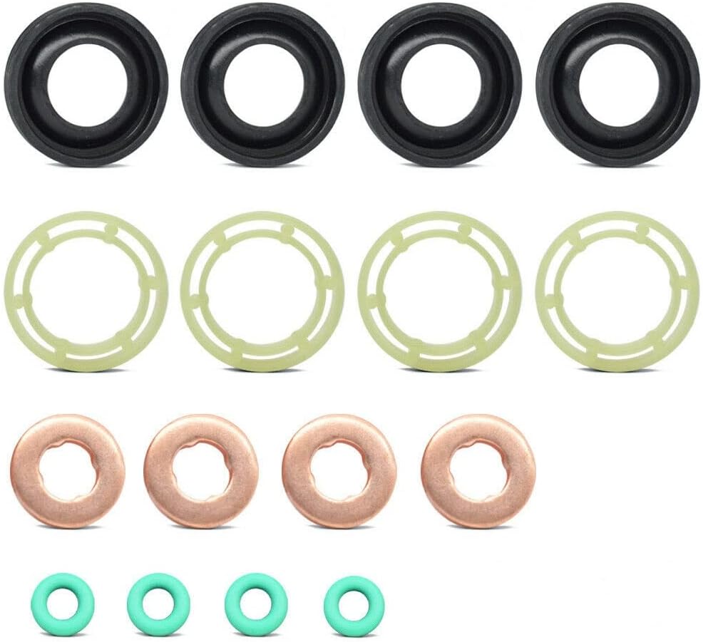 FUEL INJECTOR SEAL + WASHER + ORING SET FITS 1.6 TDCi/HDi : Amazon.co ...