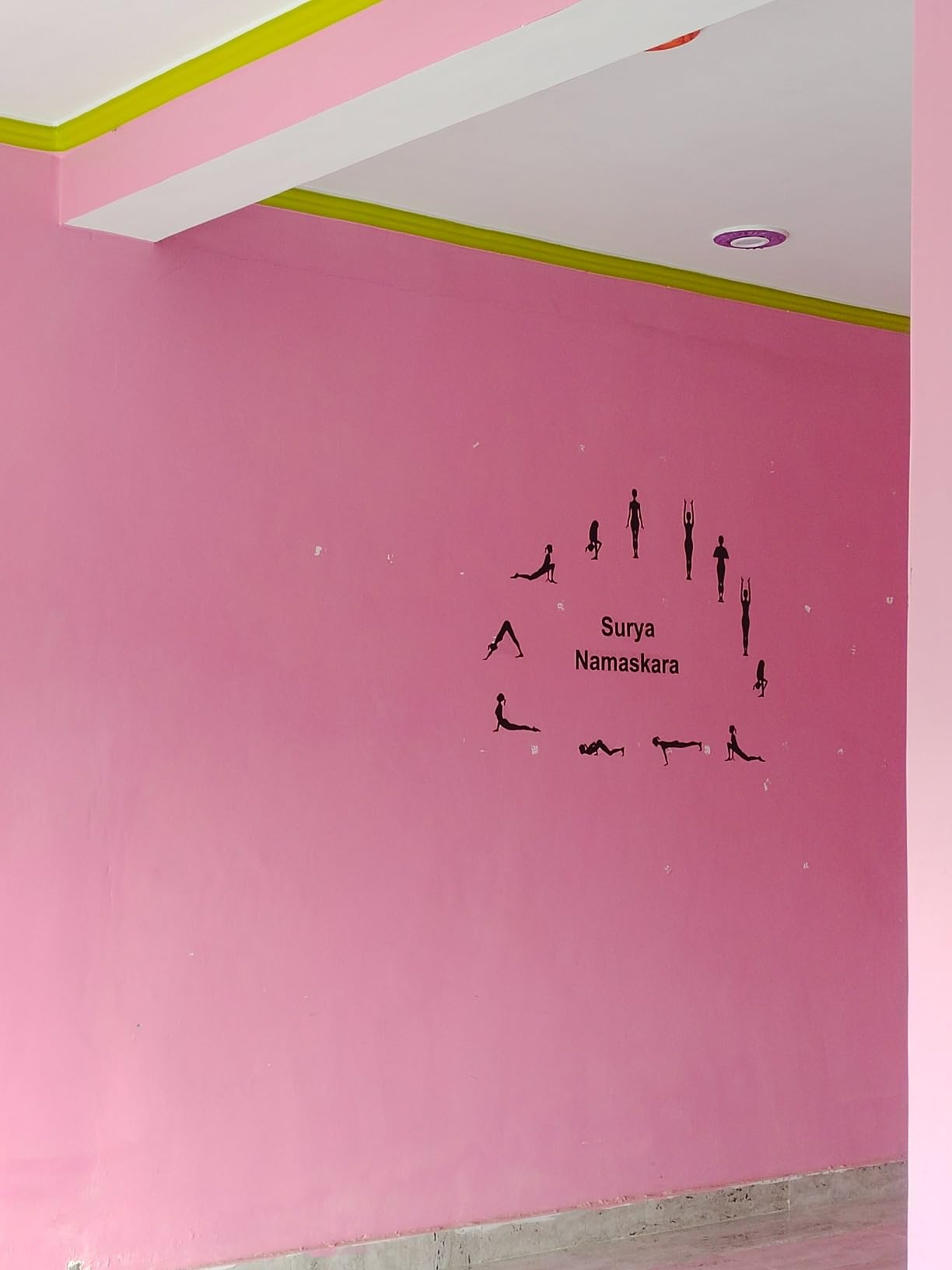 Decal O Decal 'Surya Namaskara -Yoga' Vinyl Wall Stickers (Multicolor ...