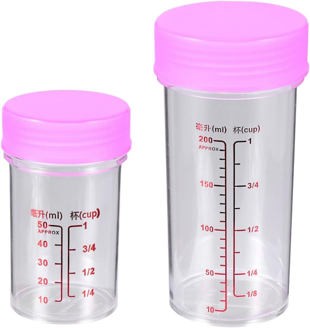 Amazon.com: NUOBESTY Transparent Plastic Measuring Cups Set 2-Pack 5.51 ...